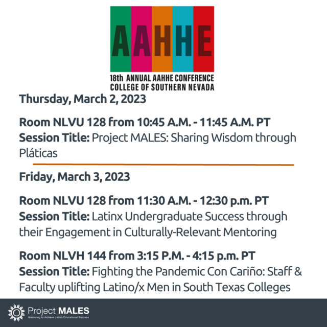 Project MALES Research Institute will present at the 18th AAHHE Annual ...